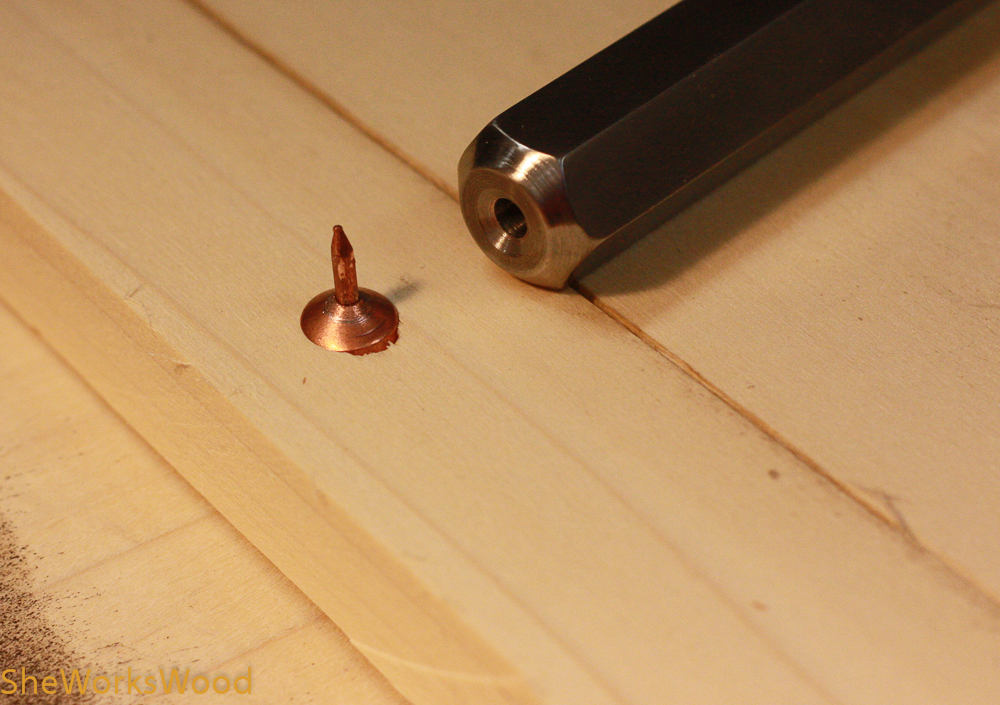 Copper rivets