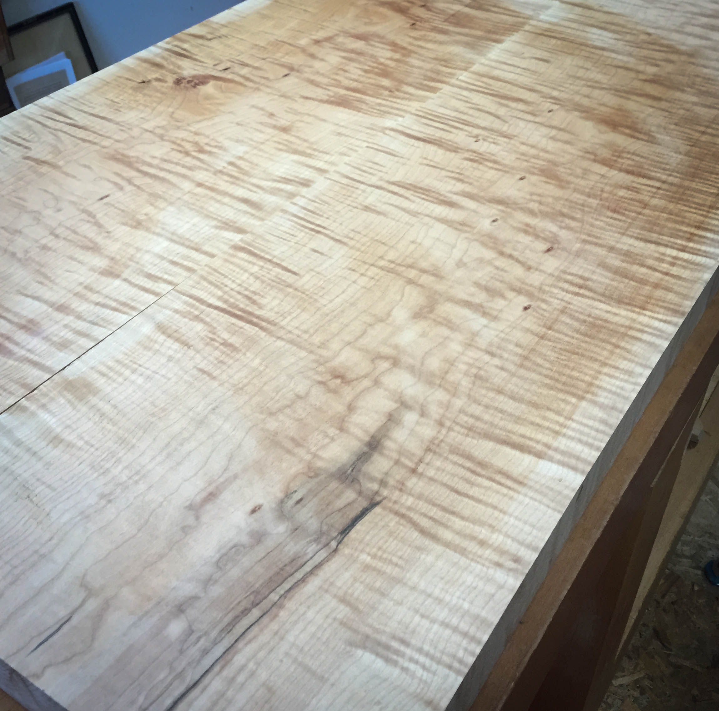 Curly Maple Counter Top – She Works Wood & Leather